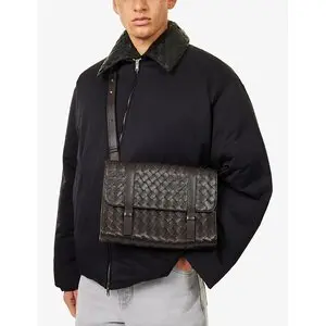 Bottega Veneta Flap Leather Cross-body Bag - Fondant-silver