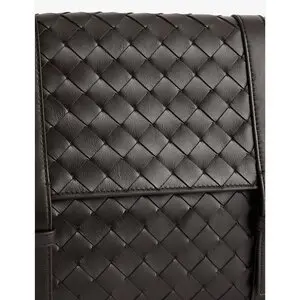 Bottega Veneta Flap Leather Cross-body Bag - Fondant-silver