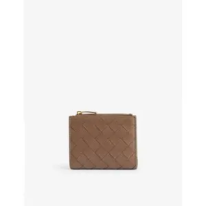 Bottega Veneta Intrecciato Small Bifold Leather Wallet - Pinecone-gold