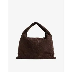 Bottega Veneta Hop Large Suede Shoulder Bag - Fondant-m Brass