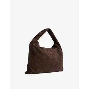 Bottega Veneta Hop Large Suede Shoulder Bag - Fondant-m Brass