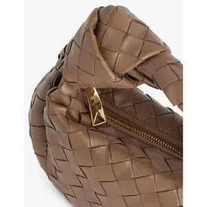 Bottega Veneta Mini Jodie Leather Hobo Bag - Pinecone-gold
