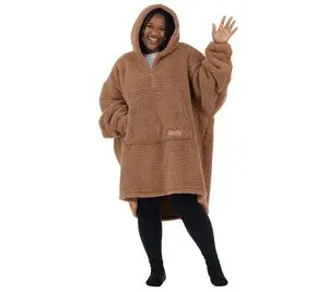 THE COMFY Teddy Bear Quarter Zip Wearable Blanket