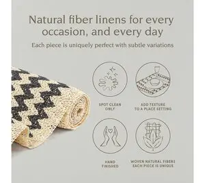 OVERANDBACK Over&back 18x90 Natural Fiber Table Runner