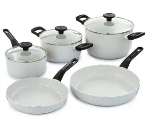 BERGHOFF Leo Glints 8pc Ceramic Nonstick Cookwa Re Set - One-color