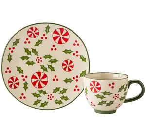 TEMP-TATIONS Seasonal Cookies For Santa Mug & Plate Set - One-color