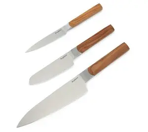 BERGHOFF Dina Ion 3pc Stainless Steel Knife Set - Silver