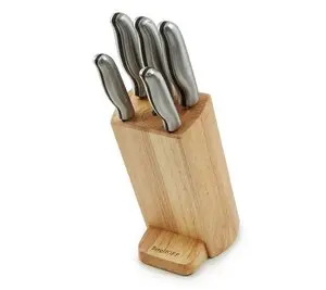 BERGHOFF Dina Entity 6pc Stainless Steel Knife Lock Set - Silver