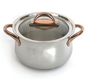 BERGHOFF Ouro Gold 18/10 Stainless Steel 8' Sto Ck Pot 5qt - Silver