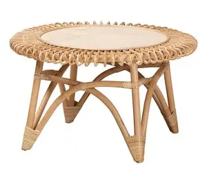 BALI & PARI Elani Natural Rattan Coffee Table - One-color