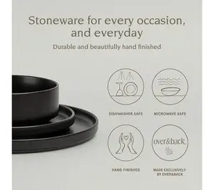 OVERANDBACK Over&back Stackable 12-piece Semi-matte Stonewa Re Dinnerware