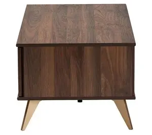 BAXTON STUDIO Graceland Walnut Brown Wood Coffee Table