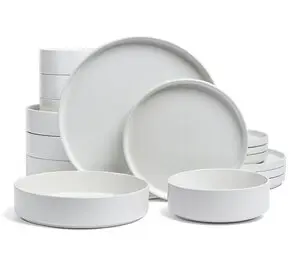 OVERANDBACK Over&back Stackable 16-piece Semi-matte Stonewa Re Dinnerware - One-color