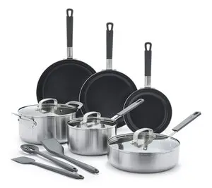 BOBBY FLAY BY GREENPAN Nonstick Ss 12pc Cookwar E Set - One-color