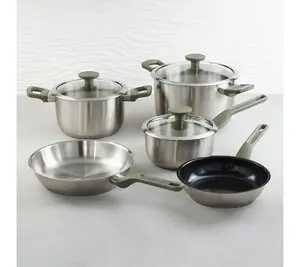 BERGHOFF Bolt 8pc Recycled Stainless Steel Cook Ware Set - Silver