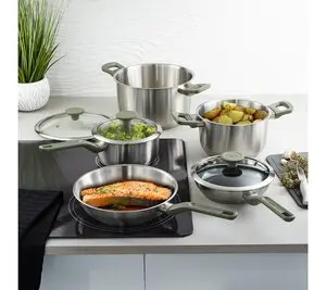 BERGHOFF Bolt 8pc Recycled Stainless Steel Cook Ware Set