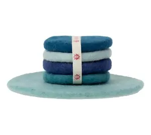 GLOBAL CRAFTS Felt Macaroon Trivet & Coaster Gi Ft Set - One-color
