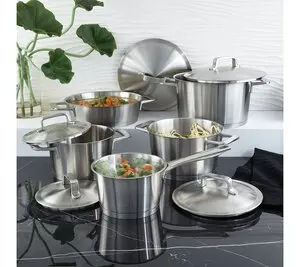 BERGHOFF Meta 10pc Recycled 18/10 Stainless Ste El Cookware Set