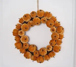 SISTER ROAD BY JG As Is 19.5' Velvet Pumpkin Wreath - One-color