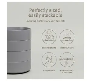 OVERANDBACK Over&back Stackable 25oz Semi-matte Stoneware C Ereal Bowls