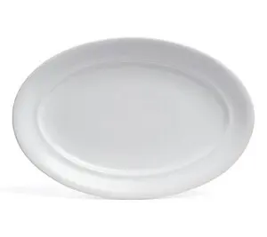 OVERANDBACK Over&back Rimmed Semi-matte Stoneware Oval Serv Ing Platter - One-color