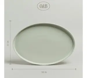 OVERANDBACK Over&back Stackable Semi-matte Stoneware Oval S Erving Platter
