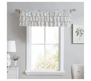 Laura Ashley Fawna 50x18 Floral Window Valance - One-color