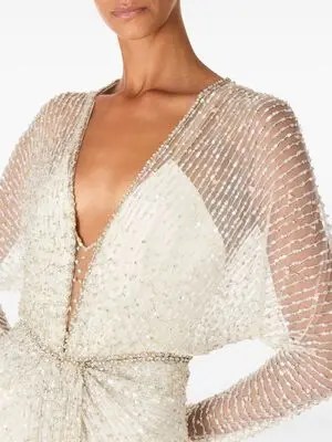 Jenny Packham Nina Embellished Maxi Dress - Neutrals