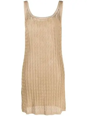 Prada Knitted Sleeveless Midi Dress