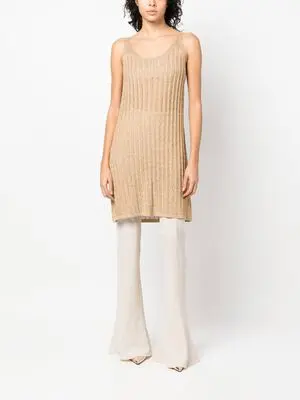 Prada Knitted Sleeveless Midi Dress