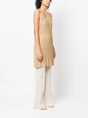 Prada Knitted Sleeveless Midi Dress