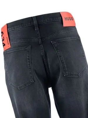 Hugo Logo-patch Tapered Jeans - Black