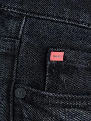 Hugo Logo-patch Tapered Jeans - Black