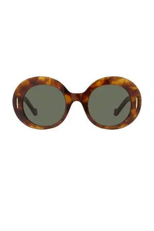 Loewe Round Sunglasses - Blonde Havana & Green
