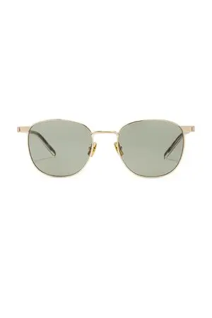 Saint Laurent Circular Sunglasses - Gold  Crystal  & Green