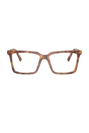 Miu Miu Square Eyeglasses - Red Havana