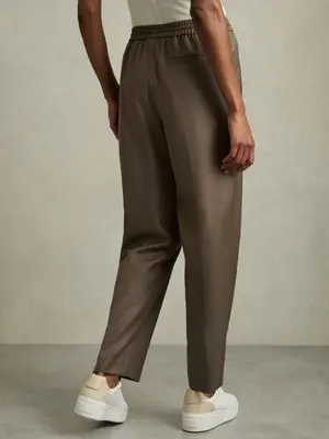 REISS Riley Wool-blend Tapered Trousers