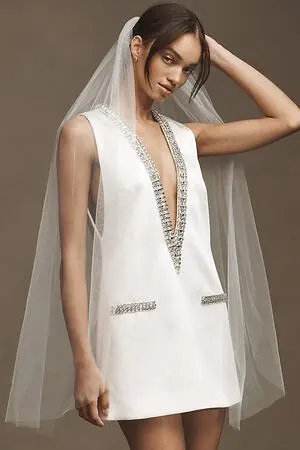 Bhldn Tulip Fingertip Veil - Ivory