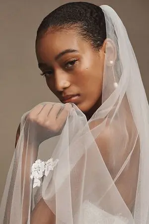 Watters Charlotte Cathedral Veil - White