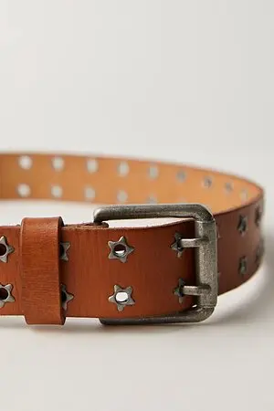 Free People Virgo Leather Belt - Cognac