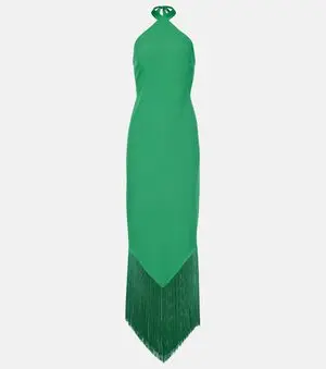 TALLER MARMO Nina Fringed Maxi Dress - Green