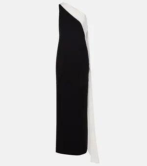 Roland Mouret Scarf-detail One-shoulder Gown - Black