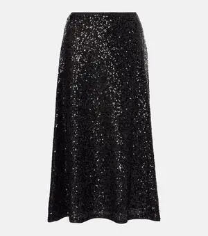 Diane Von Furstenberg Araminta Sequined Midi Skirt