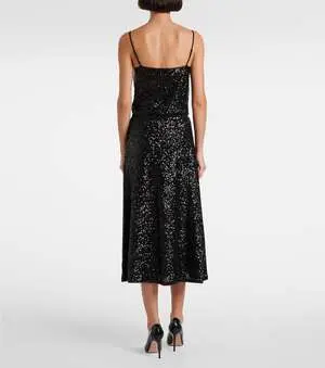 Diane Von Furstenberg Araminta Sequined Midi Skirt
