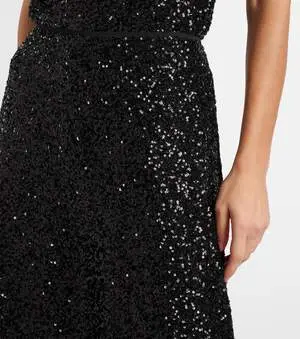 Diane Von Furstenberg Araminta Sequined Midi Skirt