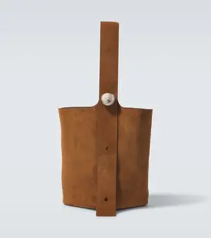 Loewe Pebble Large Suede Tote - Brown
