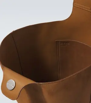 Loewe Pebble Large Suede Tote - Brown