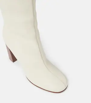 Khaite Willow Leather Knee-high Boots - White