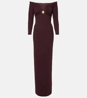 Roland Mouret Embellished Cady Gown - Brown