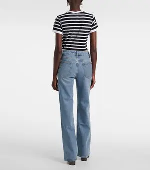 FRAME Arrow High-rise Flared Jeans - Blue